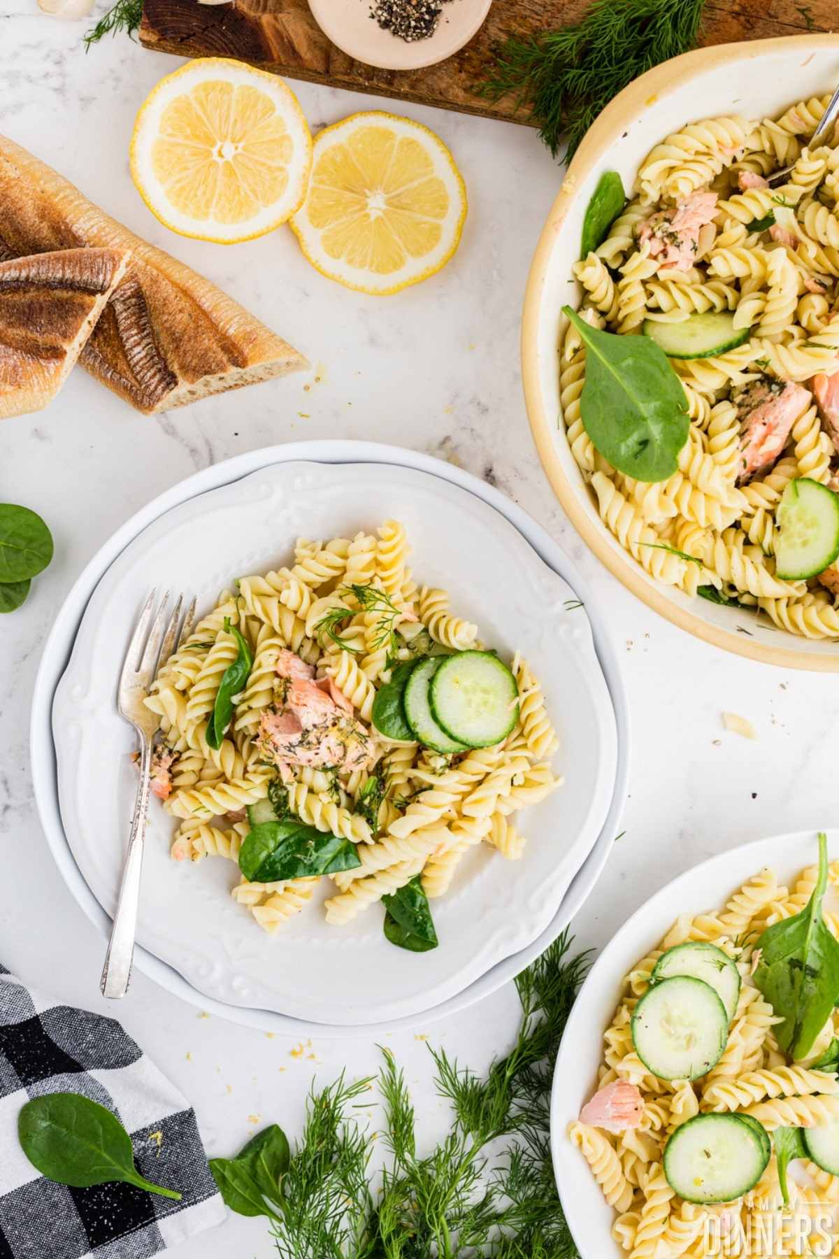 Delicious Cold Salmon Pasta Salad Recipe - Family Dinners.com