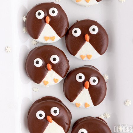 Chocolate Dipped Oreo Penguin Cookies - Family Dinners