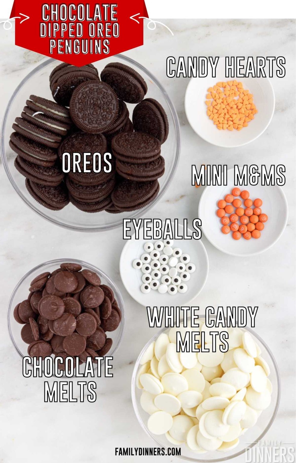 Chocolate Dipped Oreo Penguin Cookies - Family Dinners