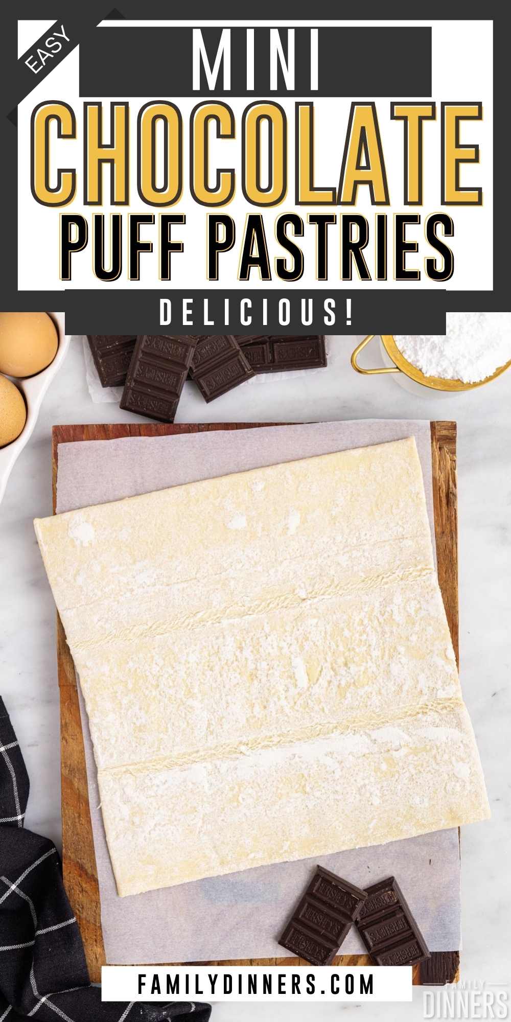 Warm Mini Chocolate Puff Pastries - Family Dinners