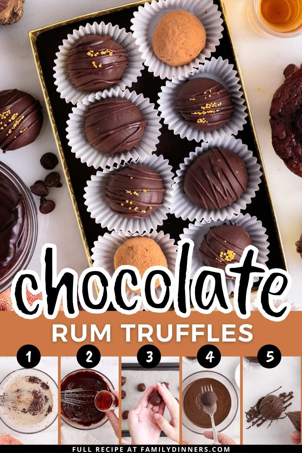 Easy Chocolate Rum Truffles - Family Dinners