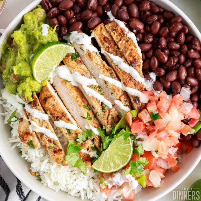 Amazing Chipotle Chicken Burrito Bowl - Family Dinners
