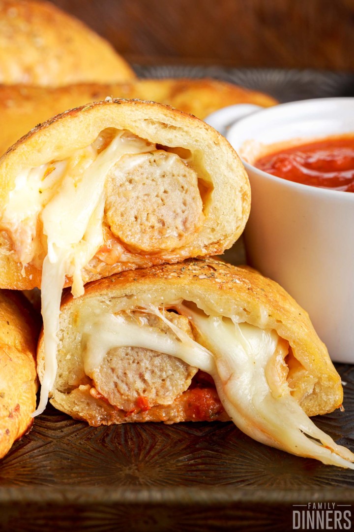 The Easiest Meatball Calzones - Family Dinners