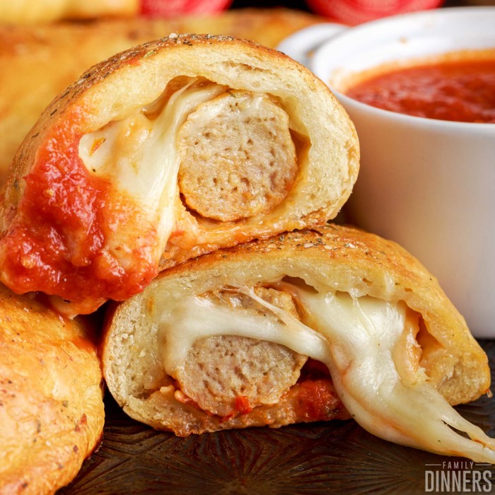 The Easiest Meatball Calzones - Family Dinners