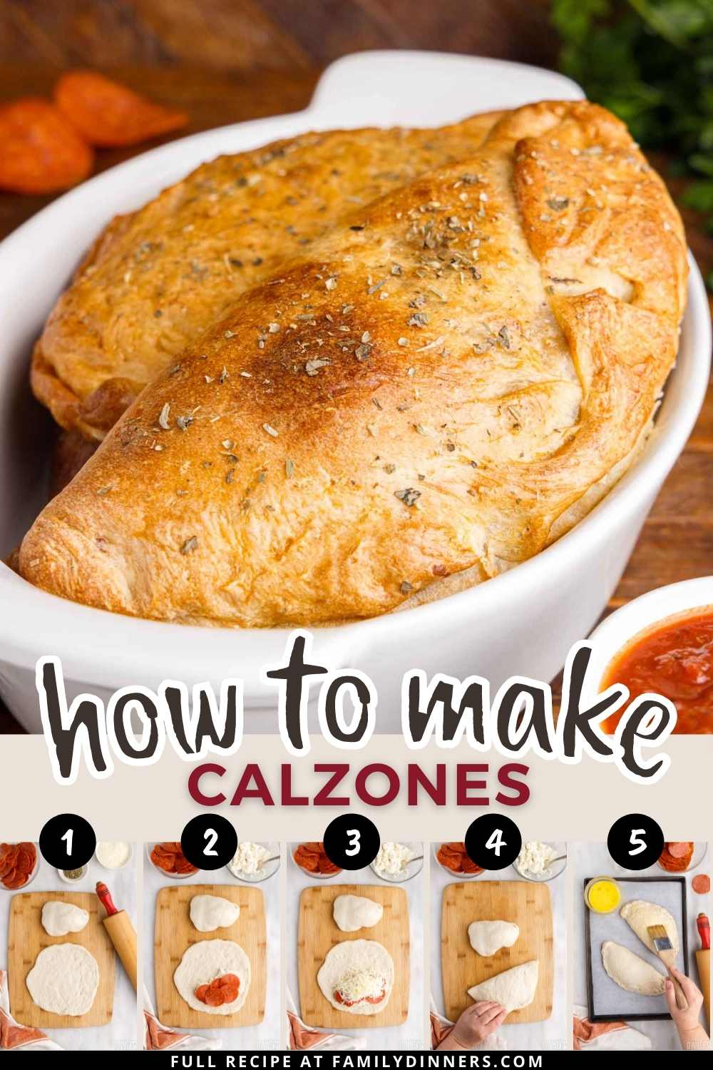 Easy Pepperoni Calzone - Family Dinners