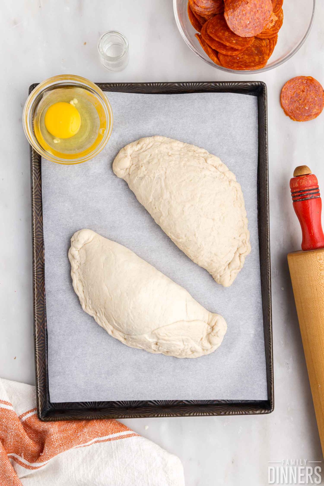Easy Pepperoni Calzone - Family Dinners