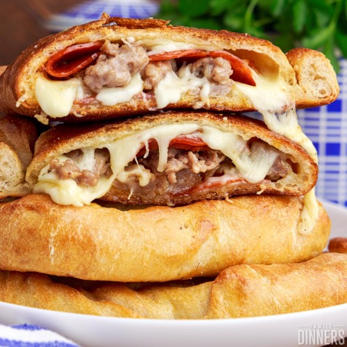 Easy Three Meat Calzones - Family Dinners