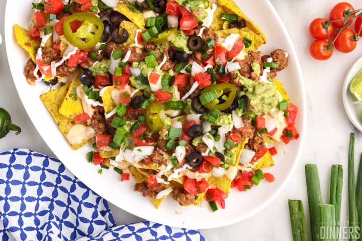 Loaded Beef Nachos - Family Dinners