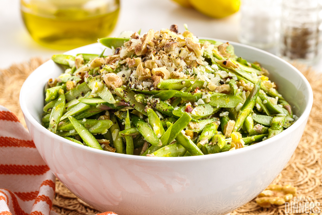 Raw Asparagus Salad With Walnuts - Family Dinners