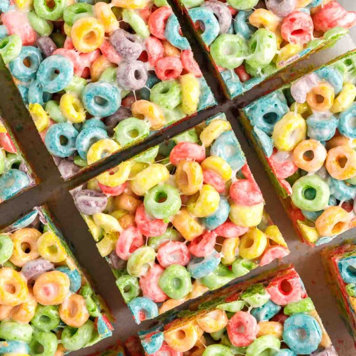 Fruit Loops Treat Bars - Family Dinners