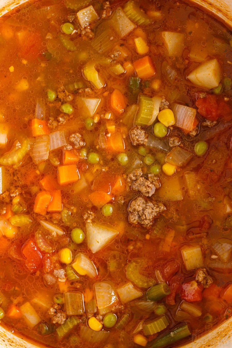 Ground Beef Vegetable Soup Recipe - Family Dinners