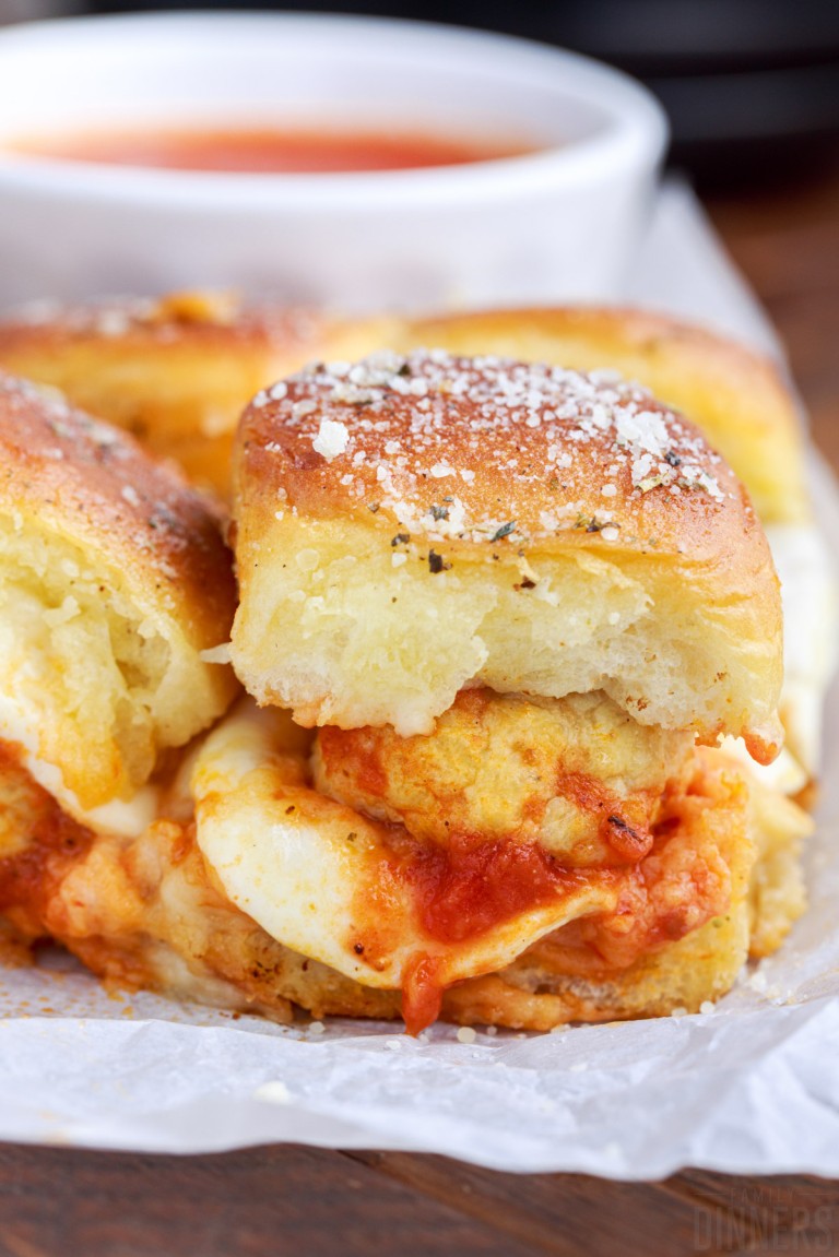 Hawaiian Roll Meatball Sliders - Family Dinners