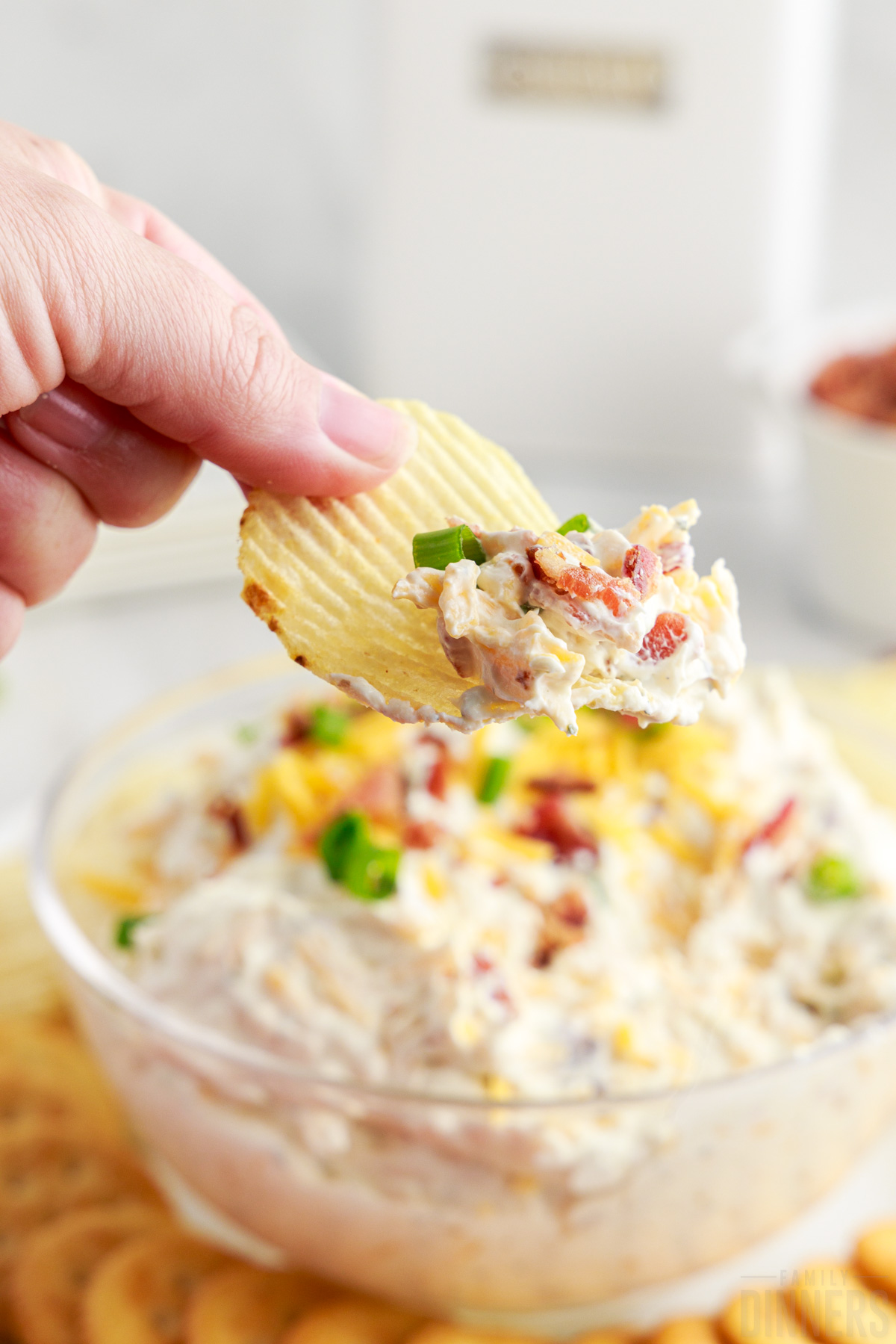 Crack Dip Recipe (Cheesy Bacon Ranch Chip Dip)