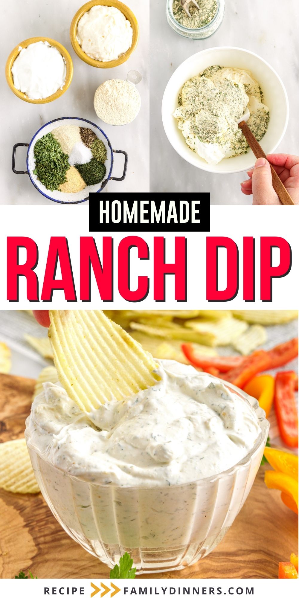 Easy Homemade Ranch Dip Recipe - Family Dinners