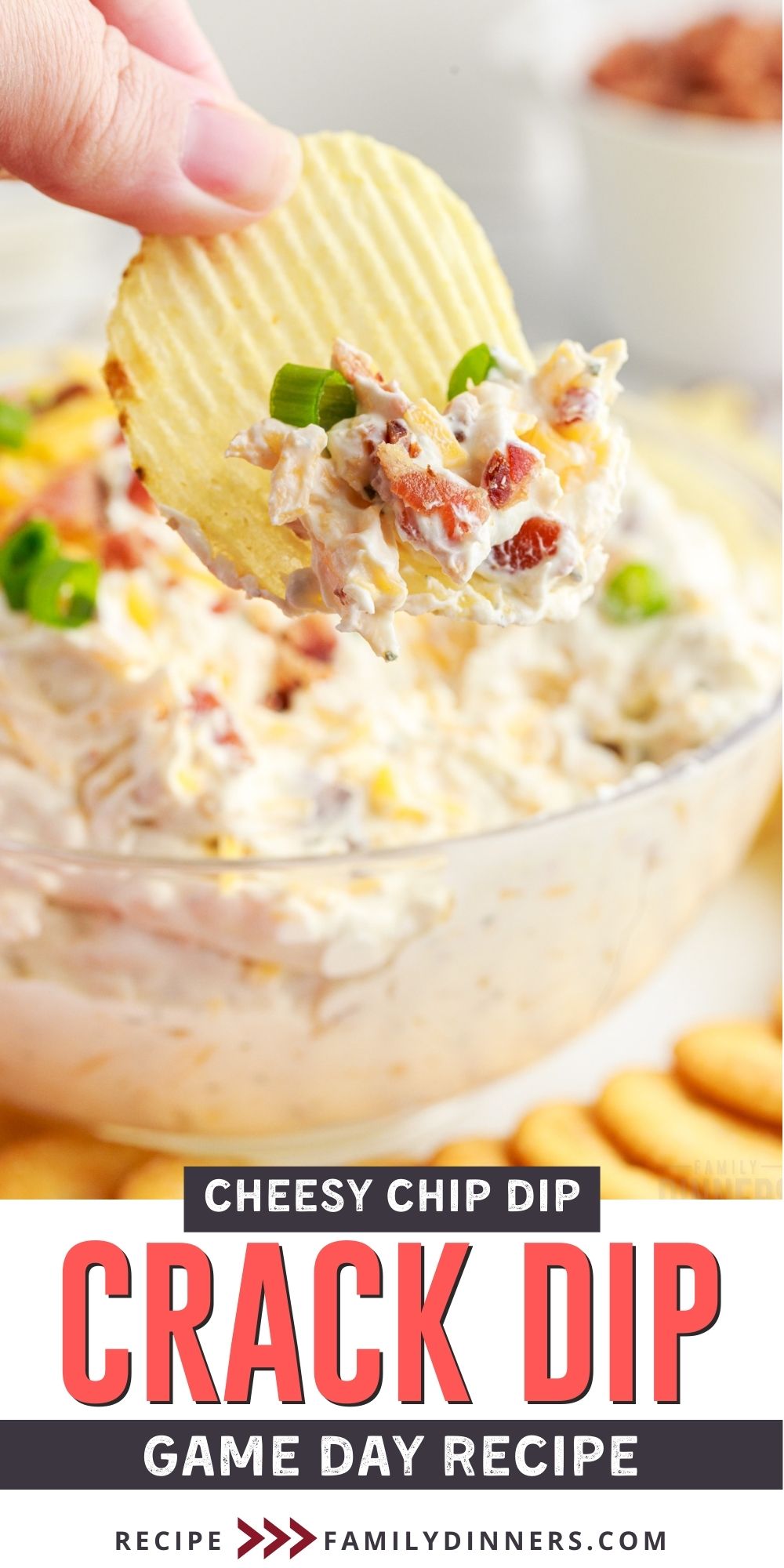 Crack Dip Recipe (Cheesy Bacon Ranch Chip Dip)