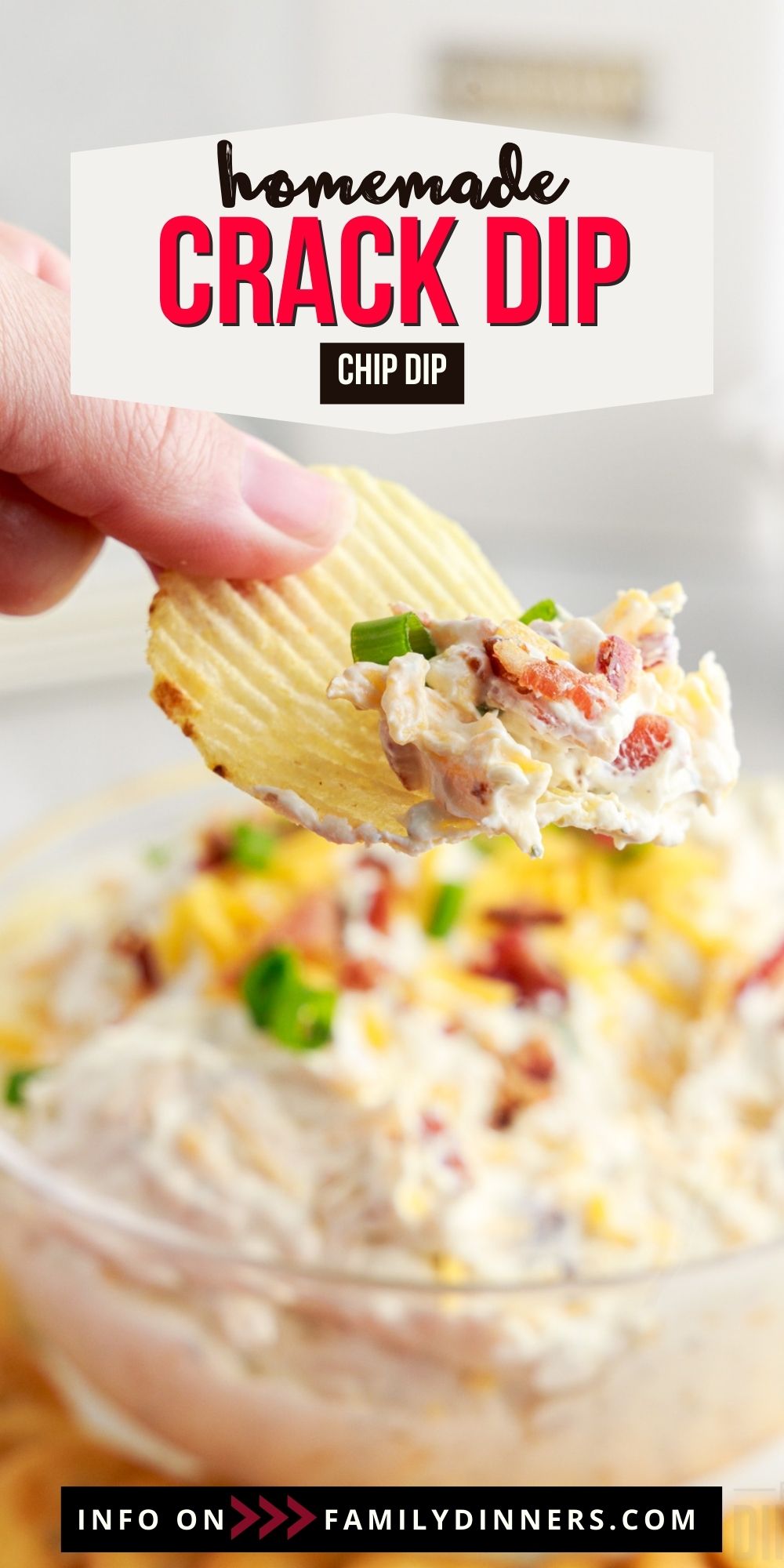 Crack Dip Recipe (Cheesy Bacon Ranch Chip Dip)
